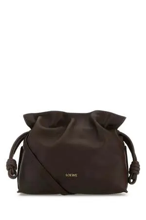Loewe Chocolate Nappa Leather Mini Flamenco Clutch - Brown