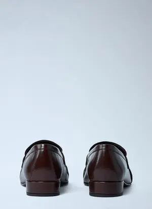 Prada Leather Loafers - Brown