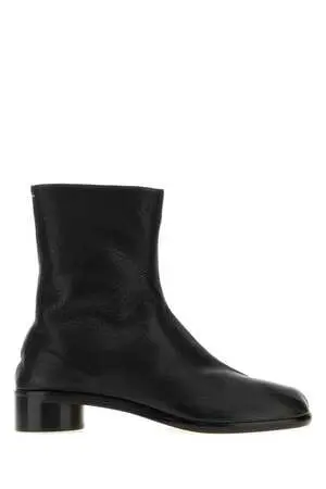 MAISON MARGIELA Leather Tabi Ankle Boots - Black