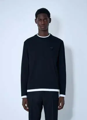 Prada Logo Motif T-shirt - Black
