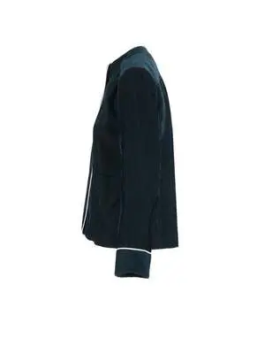 FORTE_FORTE Two-thousand-striped Jade Jacket