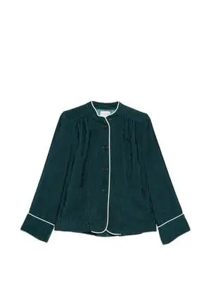 FORTE_FORTE Two-thousand-striped Jade Jacket