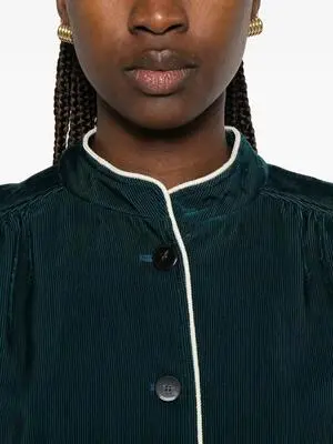 FORTE_FORTE Two-thousand-striped Jade Jacket - Green
