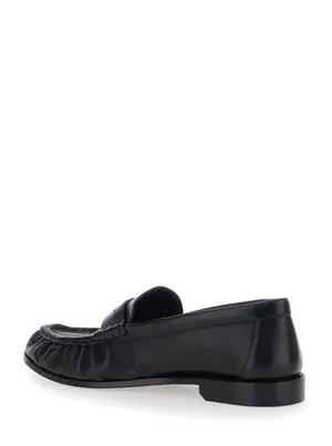 Saint Laurent Cassandre Detail Leather Loafers - Multicolor