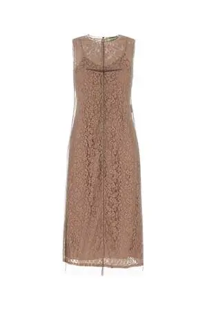 Fendi Biscuit Lace Dress - Brown