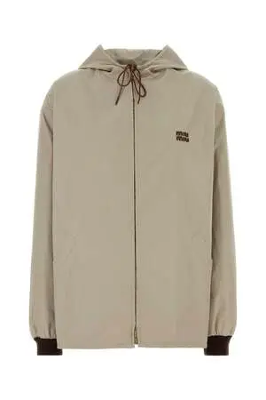 Miu Miu Sand Panama Jacket - Brown