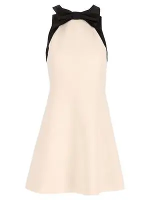 Valentino Garavani Short Crepe Couture Dress - White