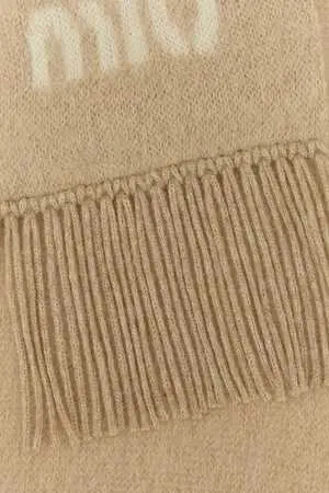 Miu Miu Beige Mohair Blend Scarf