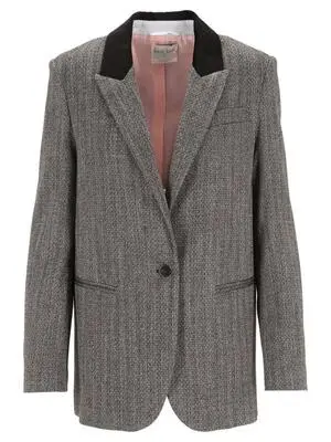 FORTE_FORTE Jaspe Chevron Blazer