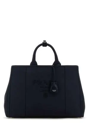 Prada PRADA Navy Canvas Shopping Bag Blue