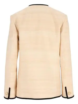 Valentino Garavani Silk Linen Blazer - White