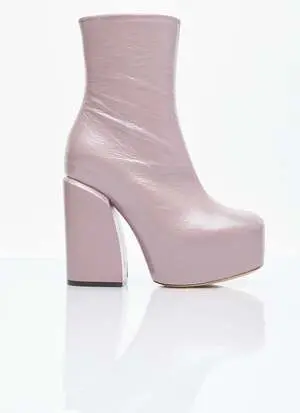 Dries Van Noten Platform Heel Leather Boots