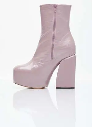 Dries Van Noten Platform Heel Leather Boots