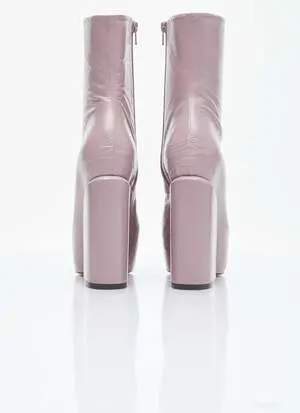 Dries Van Noten Platform Heel Leather Boots