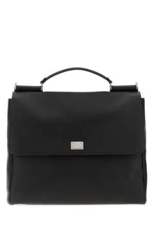 Dolce & Gabbana Leather Briefcase - Black