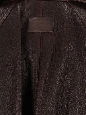 Acne Studios Full Grain Leather Trench Coat - Brown