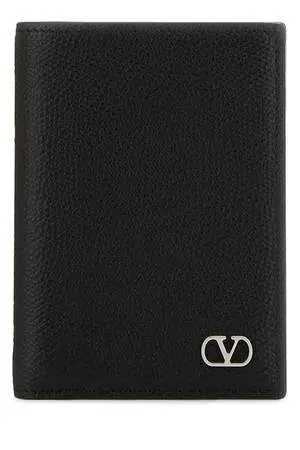 Valentino Garavani Leather Card Holder - Black