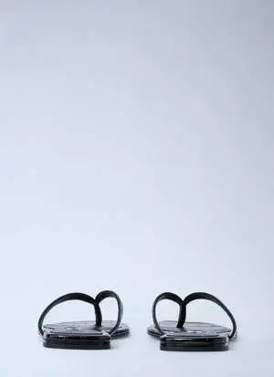 TOTEME Croco-embossed Flip Flops
