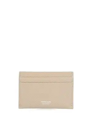FERRAGAMO Gancini Credit Card Holder - Cream