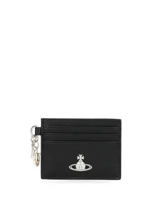 VIVIENNE WESTWOOD Card Holder With Charm - Black