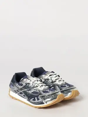 Bottega Veneta Orbit Technical Mesh Sneakers In A Bicolor Design - Blue