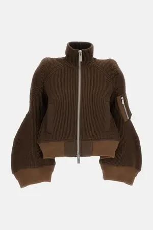 Sacai Wool Knit Blouson - Multicolor
