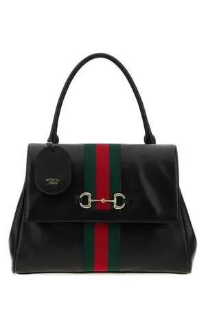 Gucci Leather Medium Paparazzo Handbag - Black