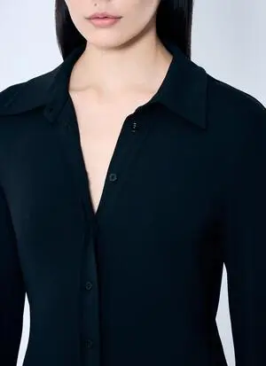 Sportmax Crepe Jersey Shirt Dress