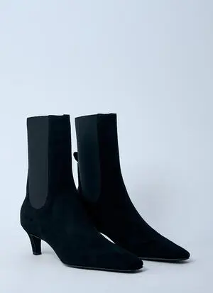TOTEME Suede Boots - Black