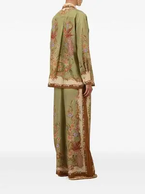 Zimmermann Indra Relaxed Silk Shirt - Green