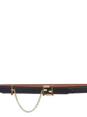 Fendi Two-tone Leather Reversible Ff Belt