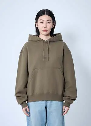 Saint Laurent Hooded Logo Motif Sweatshirt - Cream