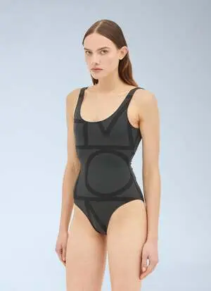 TOTEME Monogram Swimsuit - Black