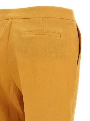 Herno Linen Trousers - Orange