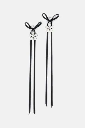 Simone Rocha Mini Daisy Drop Bow Earrings - Multicolor