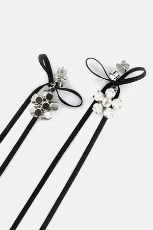 Simone Rocha Crystal Daisy Drop Earrings - Multicolor