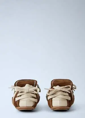 Acne Studios Suede Overlays Ballerina Sneakers - Brown