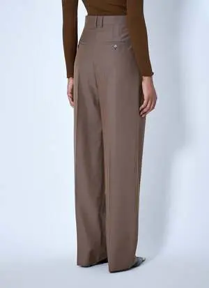 Saint Laurent Wool Blend Wide-leg Pants