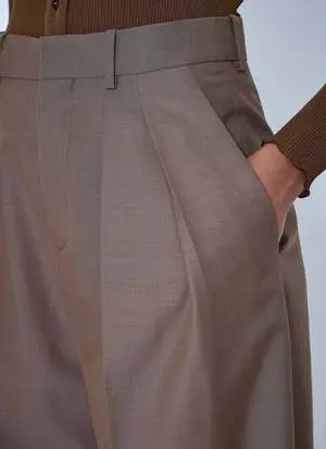 Saint Laurent Wool Blend Wide-leg Pants