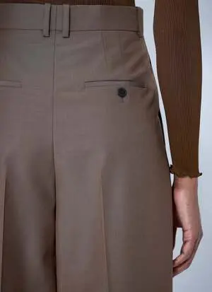 Saint Laurent Wool Blend Wide-leg Pants