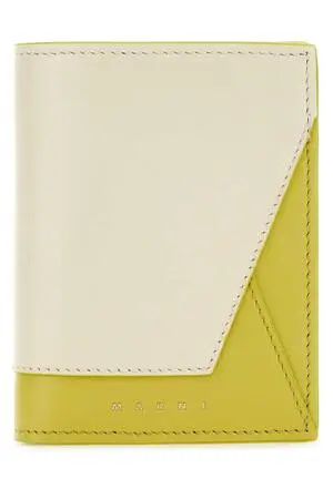 Marni Marni Women Two-Tone Leather Wallet Multicolor