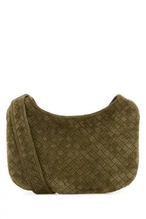 Bottega Veneta Sage Suede Crossbody Bag - Green
