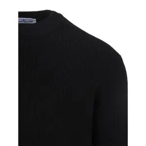 Stone Island Ribbed Knit Crew Neck Pullover