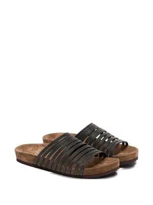 Brunello Cucinelli Leather Flat Sandals