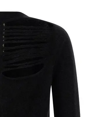 Rick Owens Ls Top' Sweater - Black