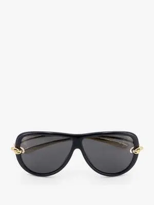 Bottega Veneta Knot Aviator Acetate Sunglasses - Multicolor