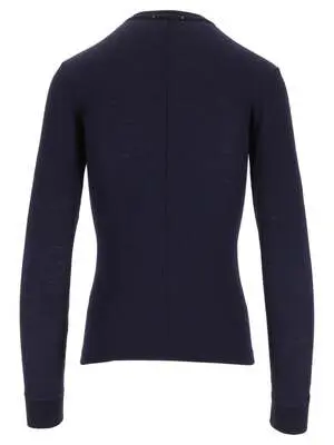 FORTE_FORTE Lightweight Ribbed Sweater - Blue