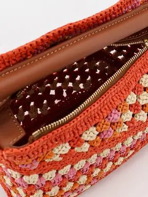 Loewe Paula's Ibiza-puzzle Edge Crochet Handbag - Multicolor