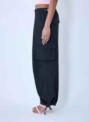 Alexander Wang Drawstring Cargo Trousers - Black
