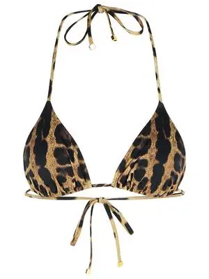 Dolce & Gabbana Leopard Print Swimsuit - Brown